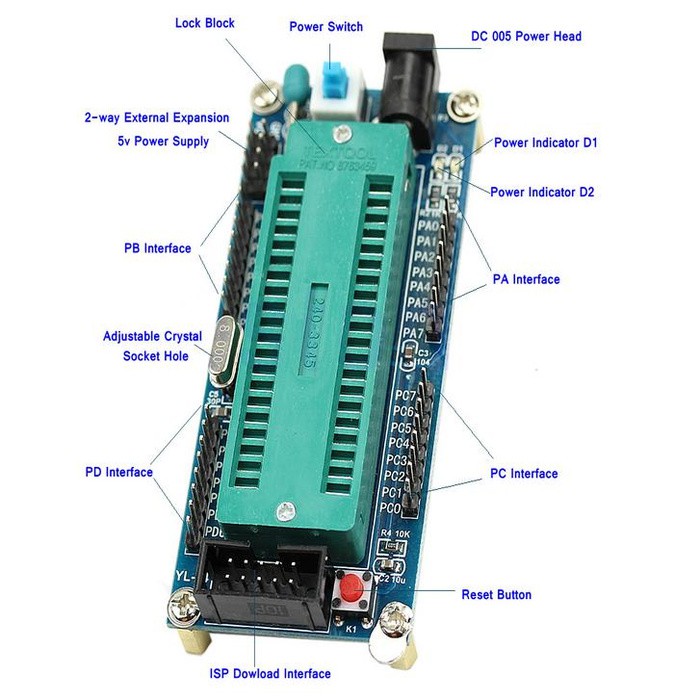 Jual Programmer ATMEGA16 ATmega32 AVR Board + USB ISP USBasp For ATMEL | Shopee Indonesia