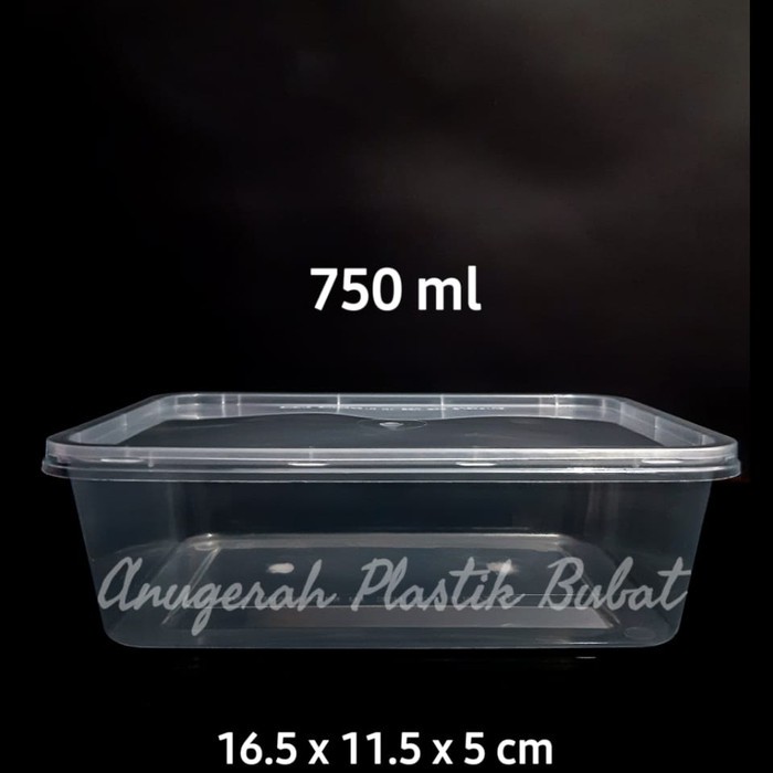 Jual Kotak Plastik Thinwall Ukuran 750 Ml Isi 25 Pcs/ Thinwall ...