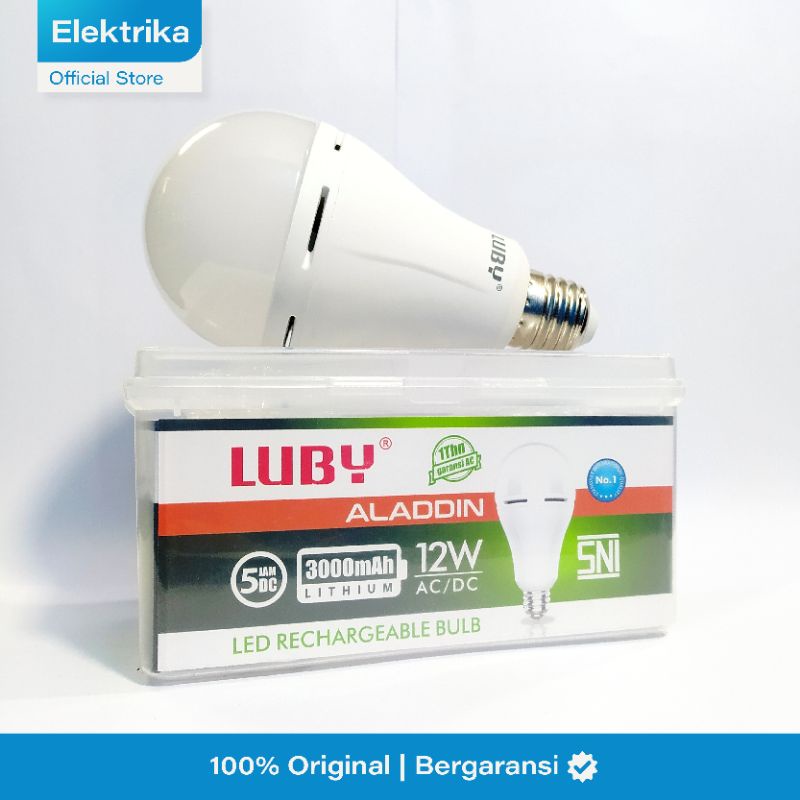 Jual Lampu Bohlam Led Emergency LUBY Aladdin Rechargeable 10/12/15 Watt ...