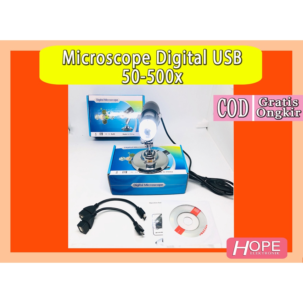 Jual DIGITAL MICROSCOPE MIKROSKOP DIGITAL 50 500X MIKROSCOPE DIGITAL USB 500X | Shopee Indonesia