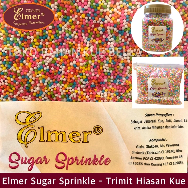 Jual ELMER Sugar SPRINKLE 100gr / 200gr - Trimit Hiasan Kue Rainbow ...