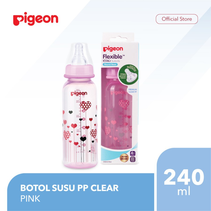 Jual PIGEON Botol Susu PP Clear RP 120ml & 240ml | Shopee Indonesia
