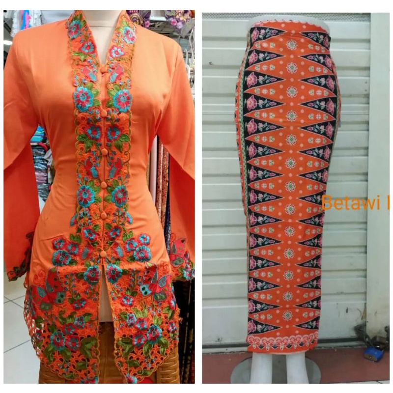 Jual KEBAYA ENCIM BORDIR BUNGA // BUNGA WARNA // BORDIR TIMBUL | Shopee ...