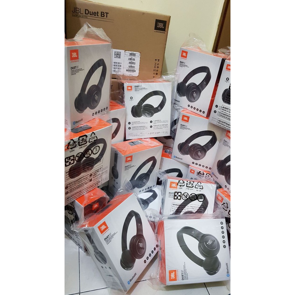 Jual JBL Duet BT Wireless On-Ear Headphones BLACK - ORIGINAL | Shopee ...