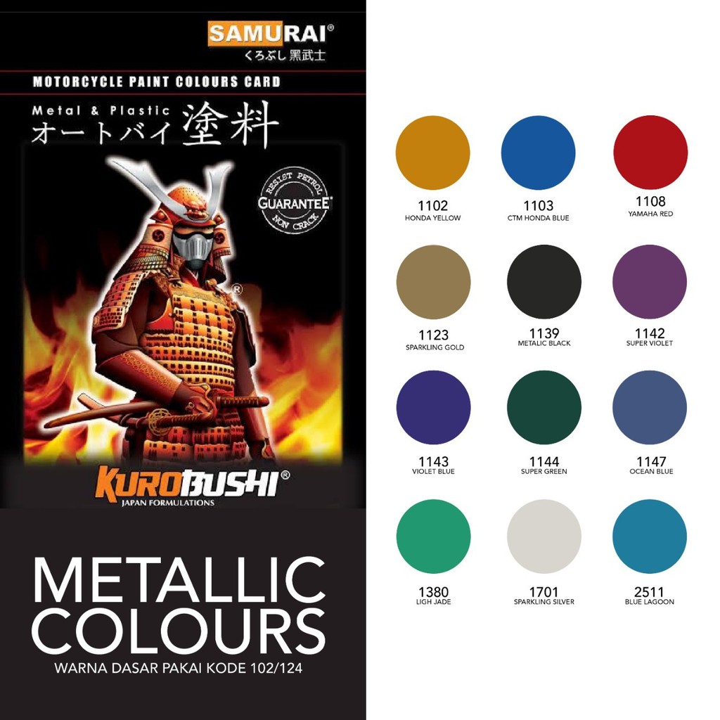 Jual Pilox Cat Samurai Paint Warna Metallic - Sparkling Gold Silver ...