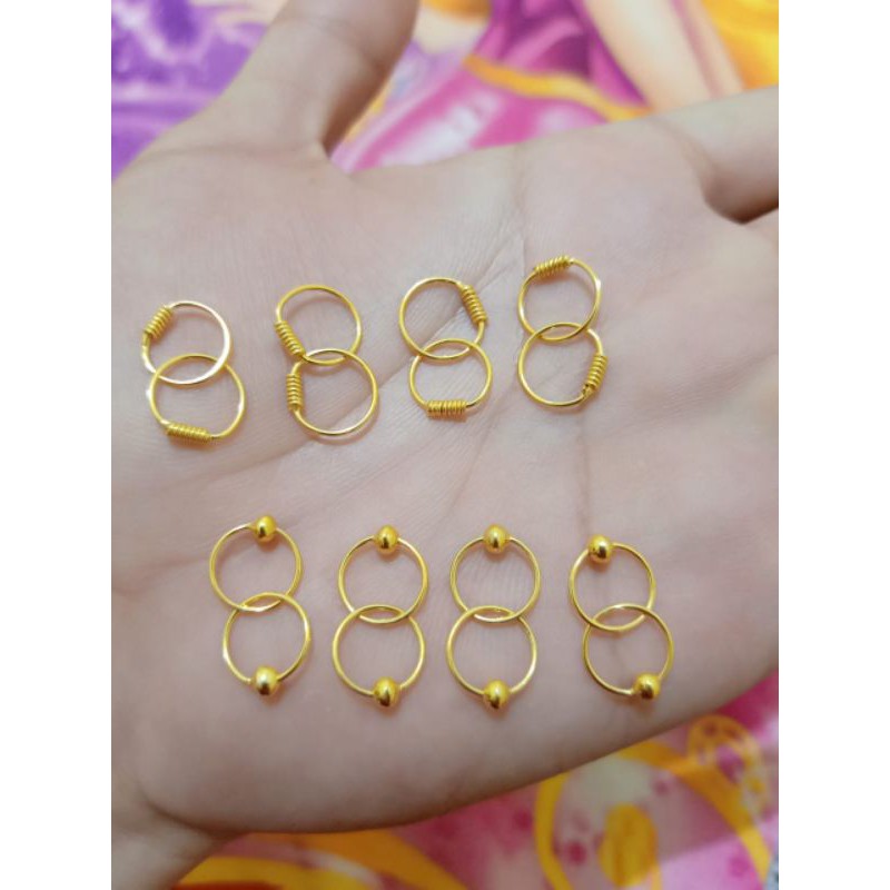 Jual ANTING BAYI BULAT PERAK 925 LAPIS MAS 24K | Shopee Indonesia