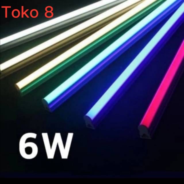 Jual lampu tl neon t5 led 6w 30cm tube warna warni | Shopee Indonesia