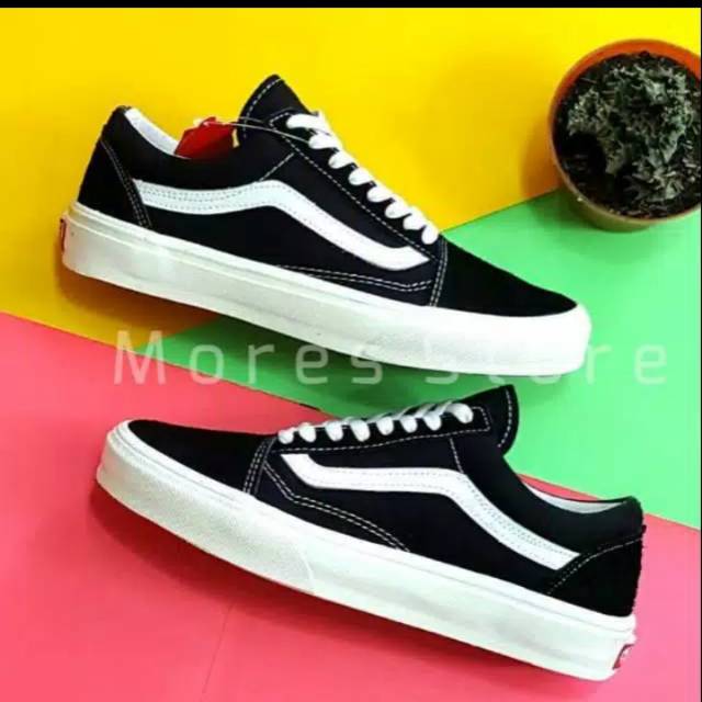 Jual SEPATU43 VANS AUTHENTIC FULL BLACK HITAM COKLAT OLDSKOOL ERA SK8 ...