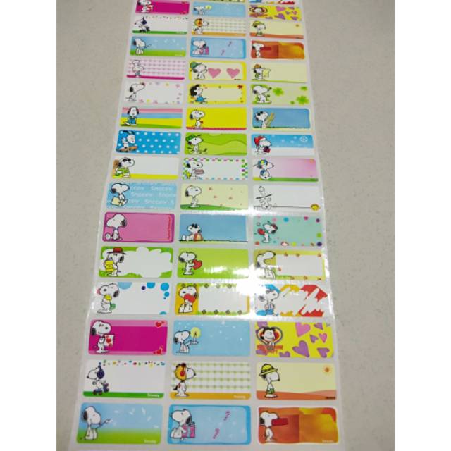 Jual Label Nama Snoopy Ukuran M | Shopee Indonesia