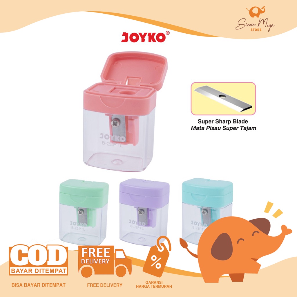 Jual Pengserut Sharpener Joyko B-23PTL / Serutan Rautan Warna Warni ...