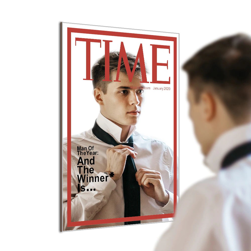 Jual Time Magazine Cover Mirror Man of the Year Hanging Mirror Bedroom ...