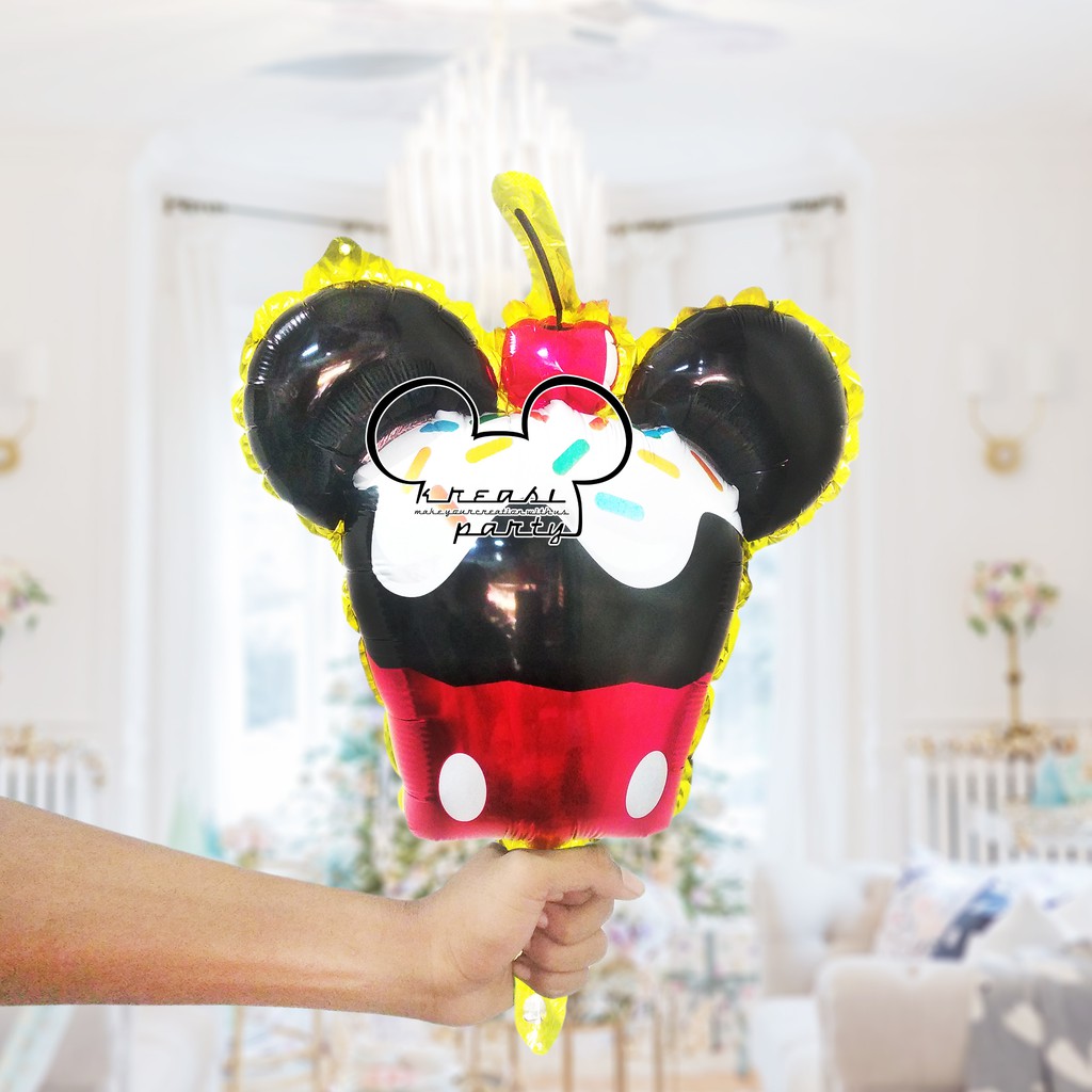 Jual Balon Foil Cake Mickey Mouse Mini / Balon Karakter Mickey | Shopee ...