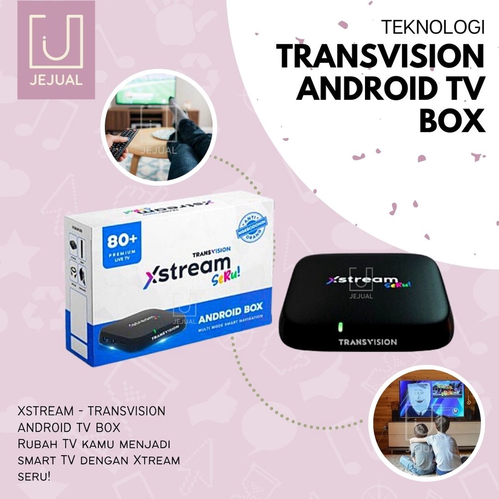 Jual SMART ANDROID TV TRANSVISION Xstream TransTV Box 4K Semua Saluran ...