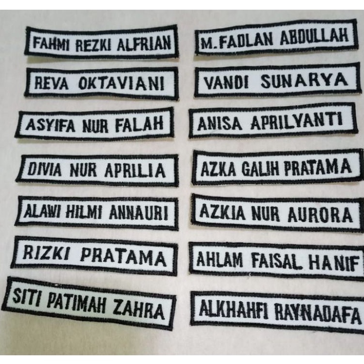 Jual PAPAN NAMA // NAME TAG // PAPAN NAMA BORDIR // NAME TAG BORDIR ...