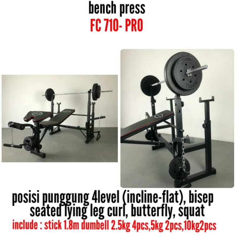 Jual Bench Press FC 710 PRO alat olahraga fitness gym | Shopee Indonesia