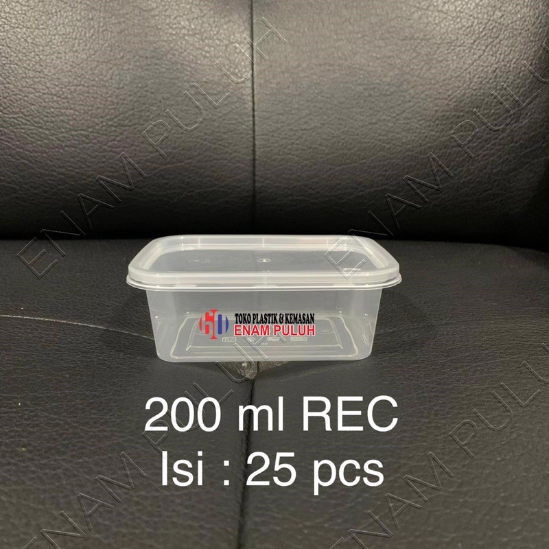 Jual Thinwall 200 Ml Rec Isi 25 Pcs Rect Food Grade Container Kotak