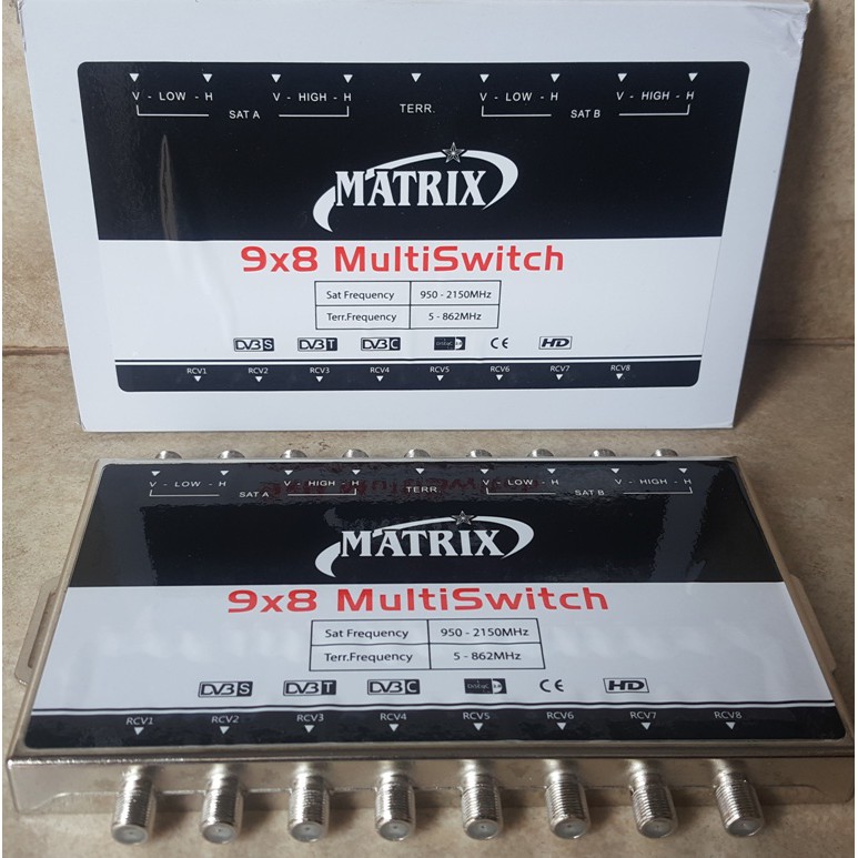 Jual Multi Swicth 9x8 Matrix ( 4 Satellite & 8 Receiver ) | Shopee ...