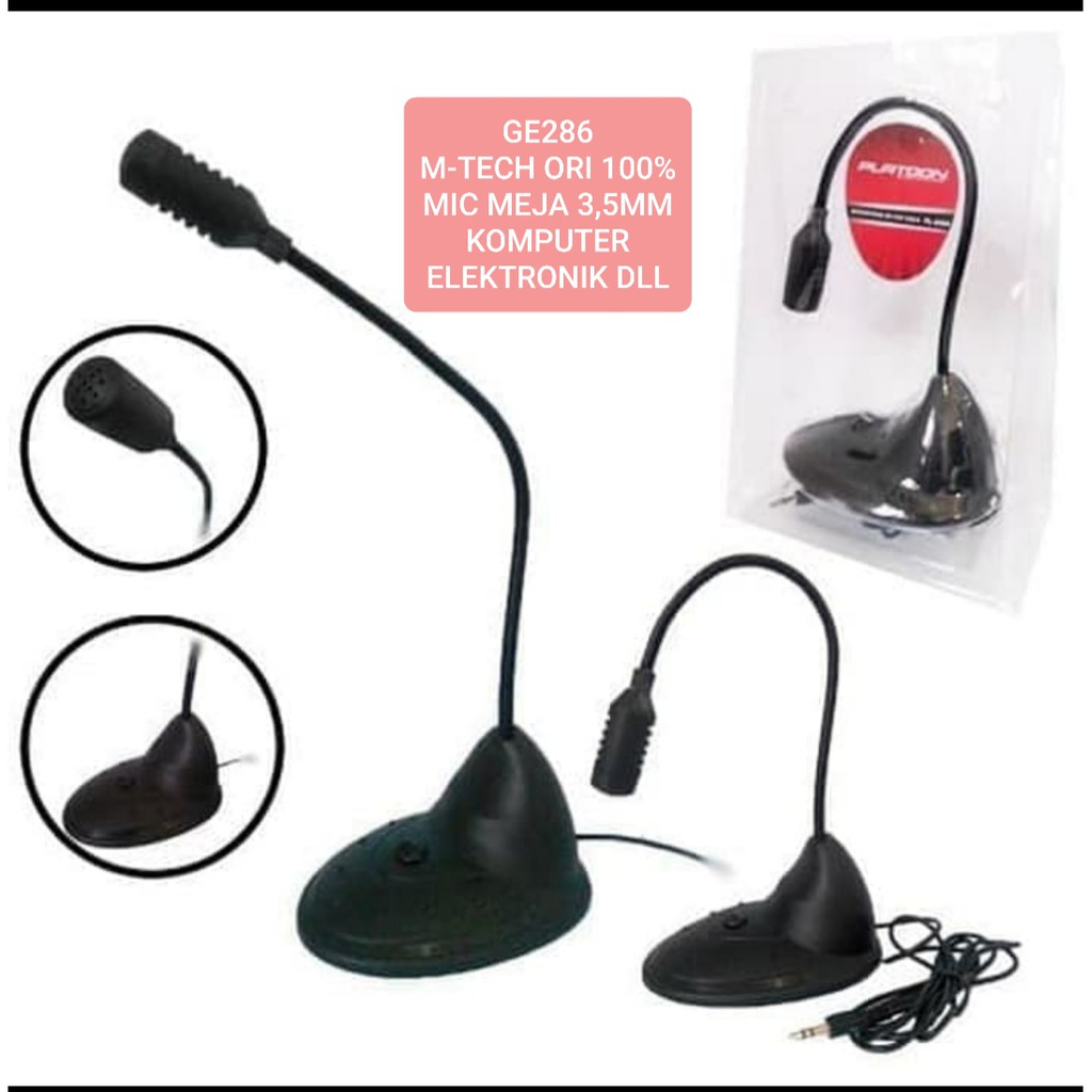 Jual GE286 ori 100% 3,5 mm mic meja kabel mik table microphone desk ...