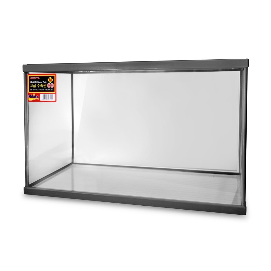 Jual AQUARIUM MERK NIKITA UKURAN 60 x 30 x 36 CM GLASS WATER TANK AKUARIUM | Shopee Indonesia