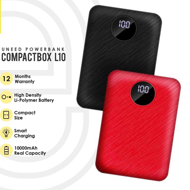 Jual ★★★ PT8 UNEED CompactBox L10 Powerbank mAH with LED Display - UPB405 ☆ ★★★ | Shopee Indonesia