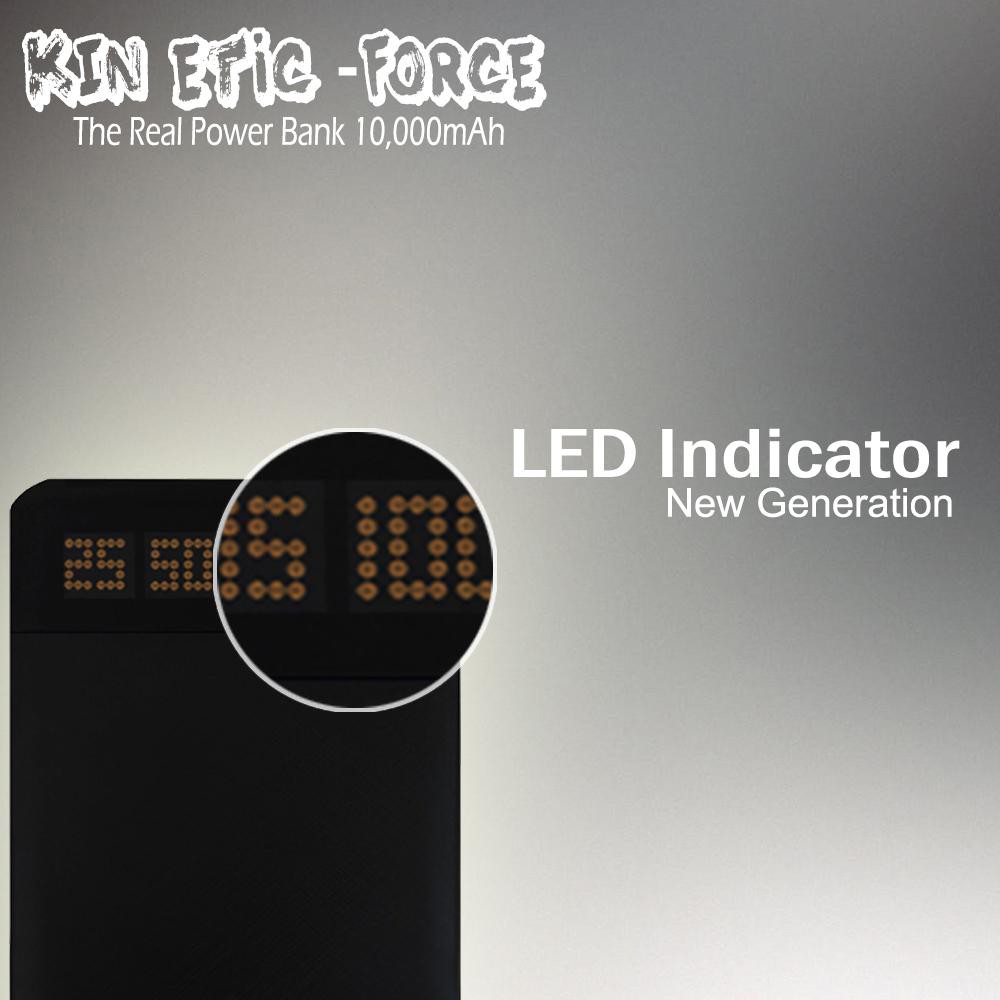 Jual KINETIC Power Bank 10000mAH - Black REAL CAPACITY | Shopee Indonesia