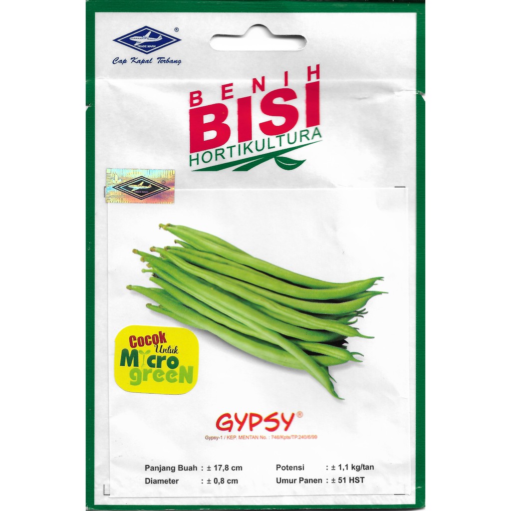 Jual Benih Bibit Buncis Hijau Gypsi BISI (150 Butir) | Shopee Indonesia