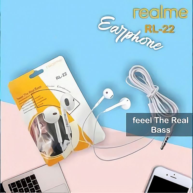 Jual JF HEADSET EARPHONE REALME MODEL RL22 THE REAL BASS | Shopee Indonesia