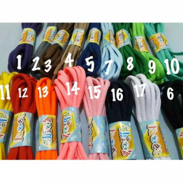 Jual Tali Sepatu Bulat Tebal 100cm Merah Muda Soft Pink Peach Blue ...