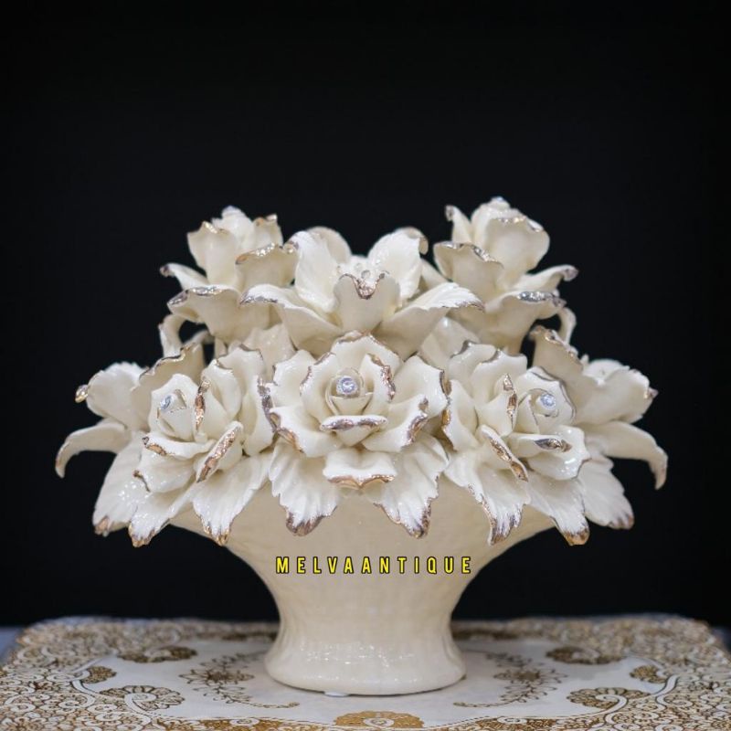 Jual pajangan Bunga keramik Italy Capodimonte | Shopee Indonesia