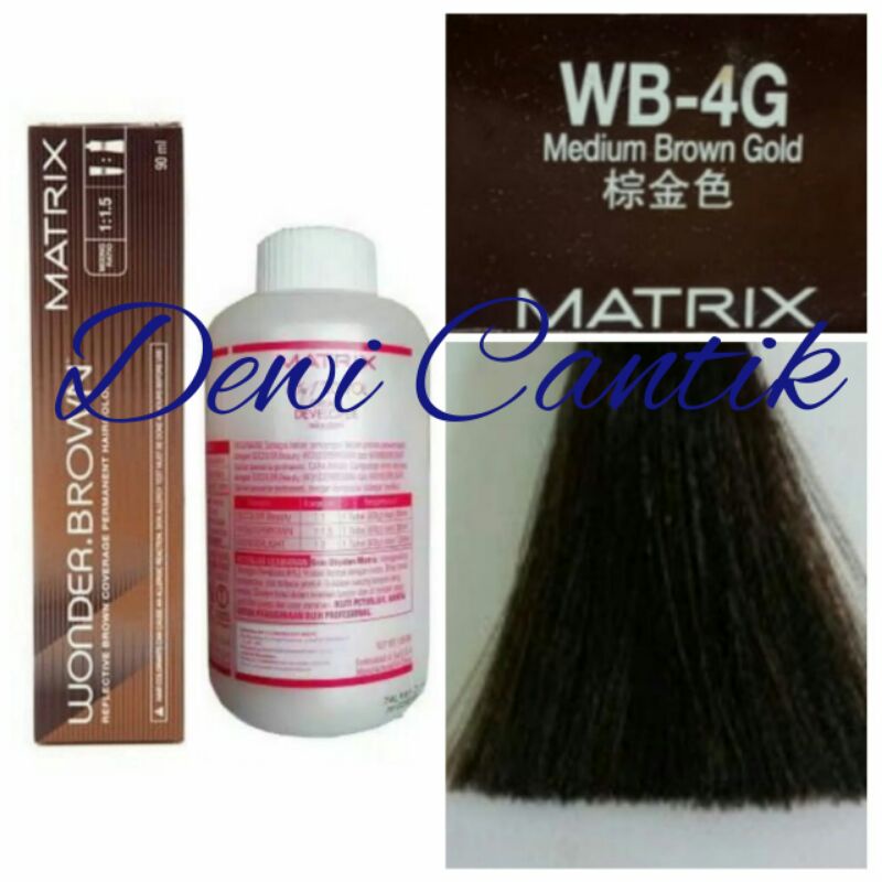 Jual MATRIX WONDER BROWN MEDIUM BROWN GOLD / WB-4G DAN OXYDANT | Shopee ...