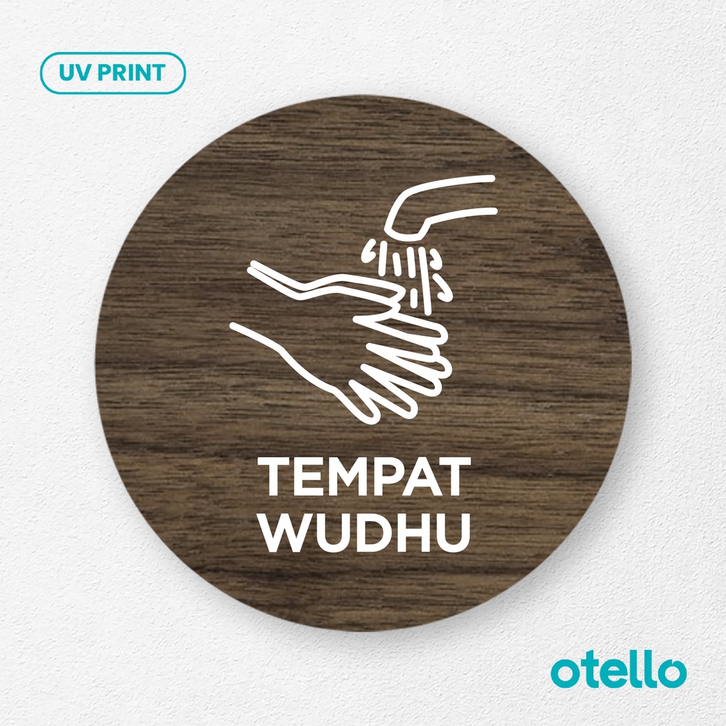 Jual Signage Tempat Wudhu Sign Board Kayu Wooden Papan Label Nama ...