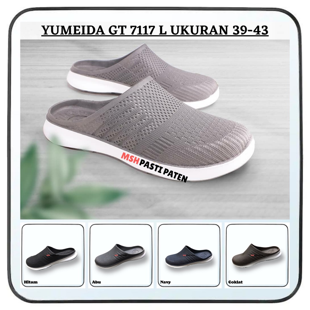 Jual COD Sepatu sandal karet pria merk yumeida gt 9117 l ukuran 39-43 ...