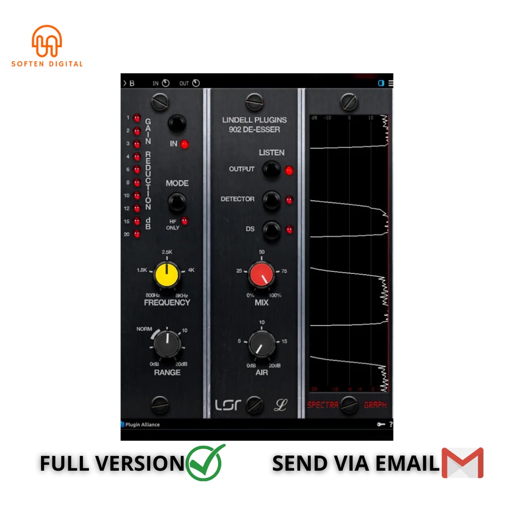 Jual Plugin Alliance Lindell Audio 902 De-Esser VST automatic de-essing ...