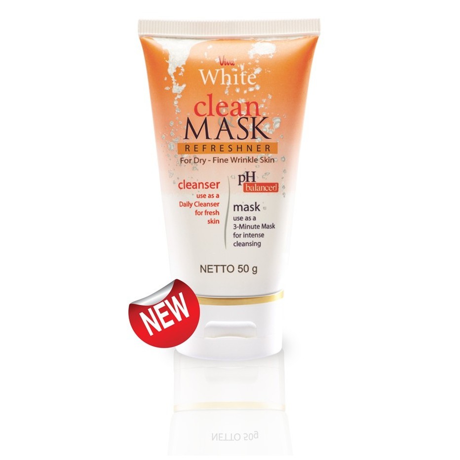 Jual Viva White - Clean & Mask For Dry Skin - Sabun Cuci Muka Dan ...