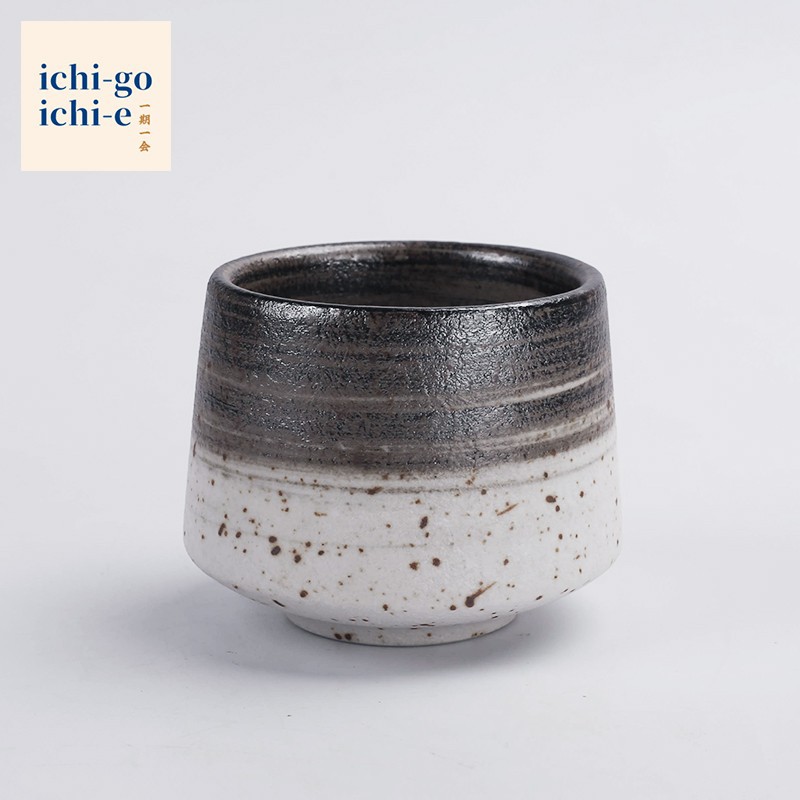 Jual Mug kopi teh keramik hitam 150ml/ Kobito Black Stripe Coffee Tea ...