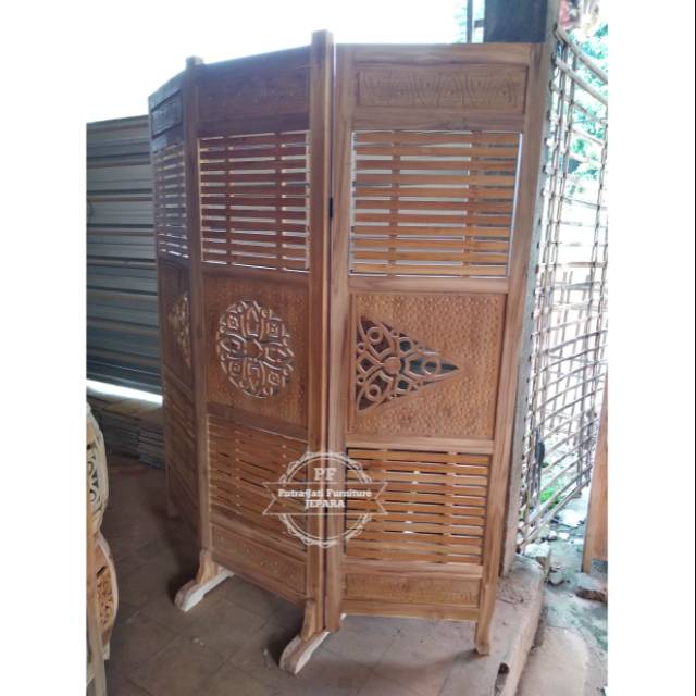 Jual Sketsel Sekat Ruang Tamu Ukir Simpel Minimalis, Sketsel Kayu Jati ...