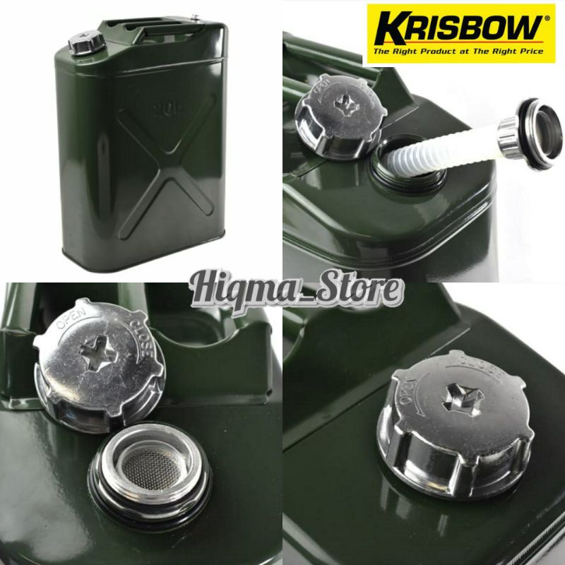 Jual KRISBOW Jerigen besi / jerigen bahan bakar bensin oli / jerry can ...