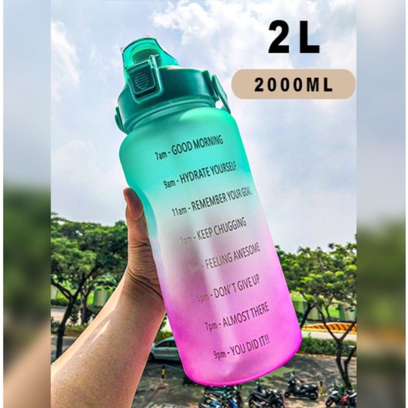 Jual Botol Tempat Minum Minuman 2 Liter Viral Motivasi Dewasa Lucu Unik ...