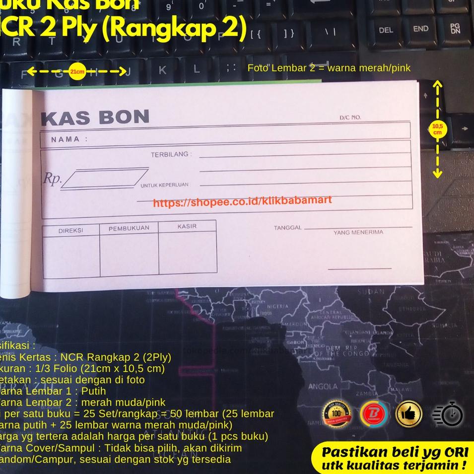 Jual kodeP5b5A--BUKU KASBON KAS BON NCR 2PLY RANGKAP 2 BUKU ...