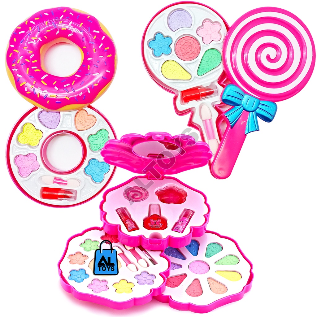Jual Aneka Mainan Makeup Kerang Lollipop Donat Anak Perempuan Rias dan ...