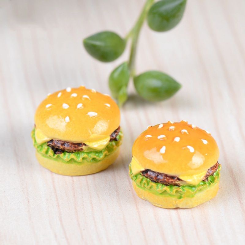 Jual Miniatur Burger Hamburger Kue Cake Roti Snack DIY Ornamen Mainan ...