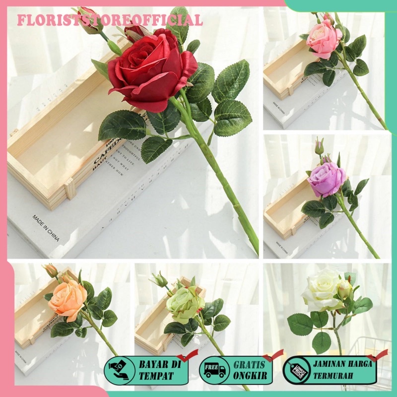 Jual COD BUNGA MAWAR BUNGA TANGKAI PLASTIK BUNGA ARTIFISIAL BUNGA ...