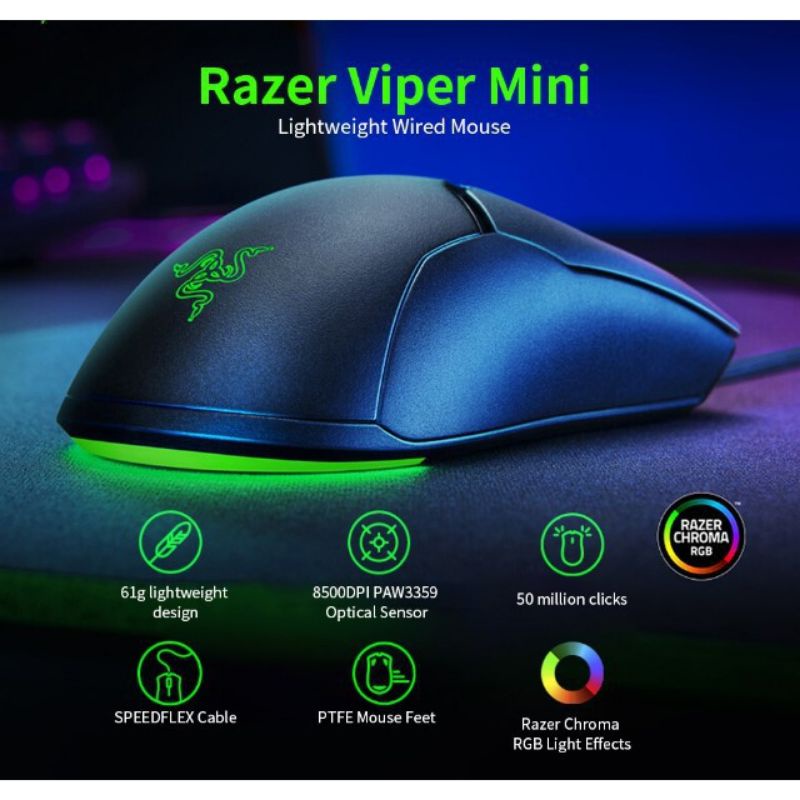 Jual Razer Viper Mini - black | Shopee Indonesia