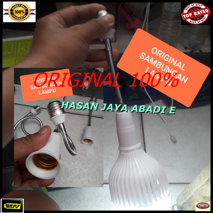 Jual J148 Sambungan lampu original BEST SELLER hias belajar penerang spiral Fitting Holder ...