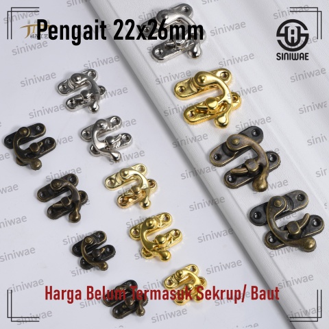 Jual Kunci Pengait Box 22x26 mm Gembok Box Kuncian Kotak Mahar ...