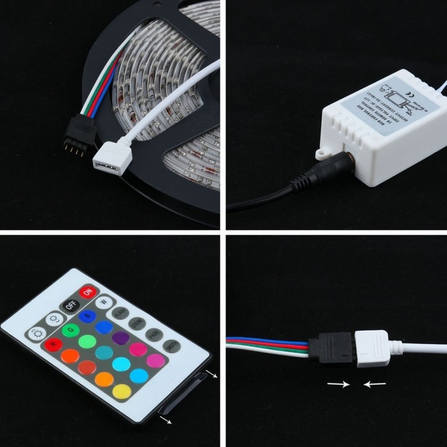 Jual Lampu LED Strip 2835 5050 RGB Warna Warni Waterproof With Remote ...
