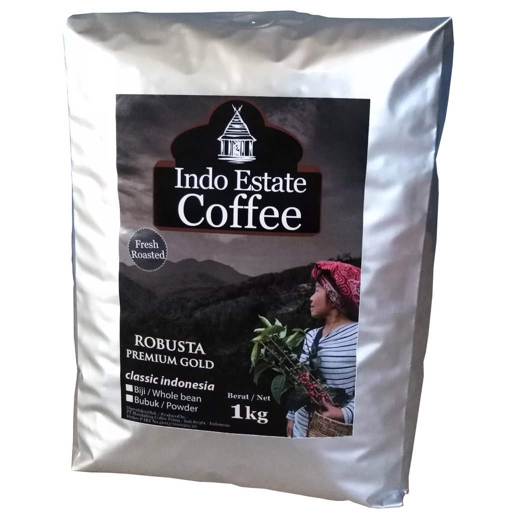 Jual Indo Estate Coffee Robusta Premium Gold 1kg Powder | Shopee Indonesia