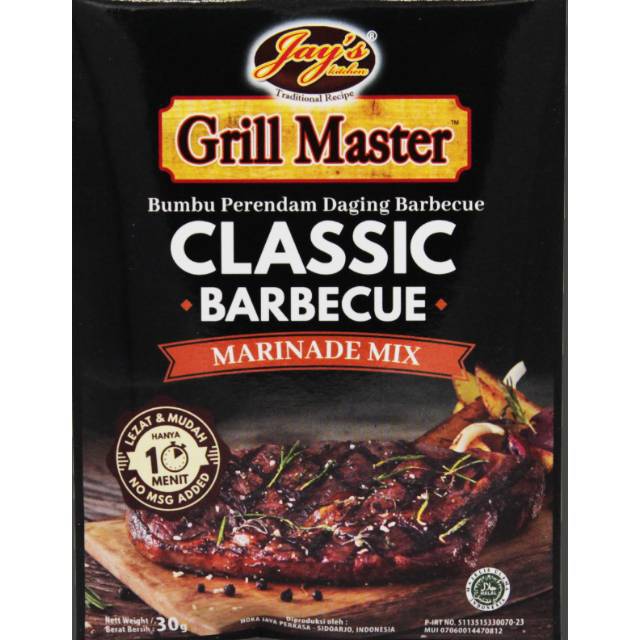 Jual Jay's / Jays Grill Master marinade mix /Classic Barbecue/hot spicy /chiken / italian ...