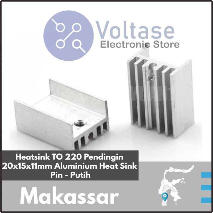 Jual Heatsink TO 220 Pendingin 20x15x11mm Aluminium Heat Sink Pin ...