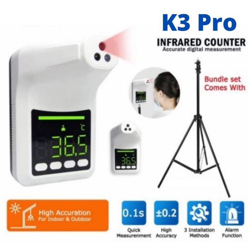 Jual PAKET SET THERMOMETER TEMBAK STANDING TERMOGUN SENSOR INFRA MERAH ...